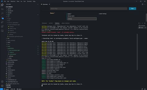 schematics in vs code enotempty · issue 1026 · nrwl nx console · github