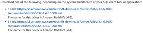 connect to amazon redshift from sql server using linked
