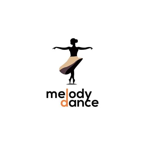 Diseño De Logotipo Melody Dance Girl Icono De Vector De Chica Bailando