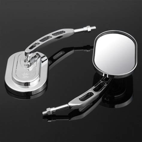Qoo10 1 Pair Metal Silver Universal Motorcycle Motorbike Rear View