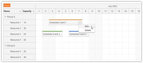 daypilot code scheduling tutorials and source code