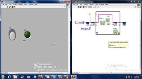 Turning On And Off Led Of Arduino Using Labview ~ Minuteengineering