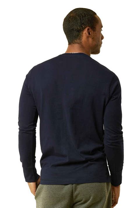 Mens Long Sleeve Henley 3 Button Pullover Cotton T Shirt Crew Neck Ebay