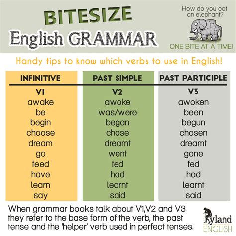 📚 Easy Bitesize English Grammar V1 V2 And V3 🤓 Ryland English