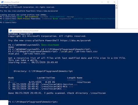 blog atwork at run a powershell script as a different user