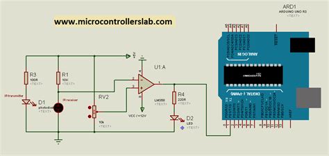 infrared sensor interfacing with arduino and pic16f77a