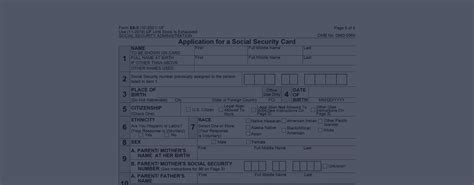 Ss 5 Form ᐉ Printable Ss5 Application Form Social Security Card Free