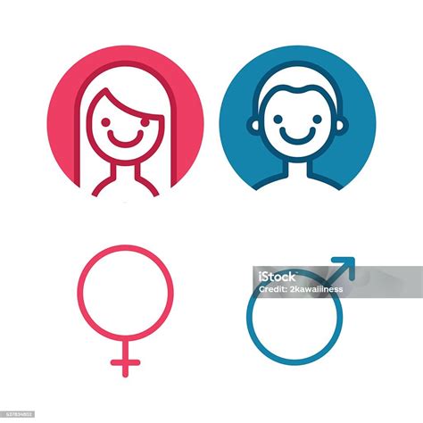 Vector Male And Female Icon Set Stok Vektör Sanatı And Simge‘nin Daha