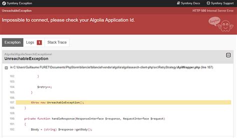 impossible to connect please check your algolia application id faqs