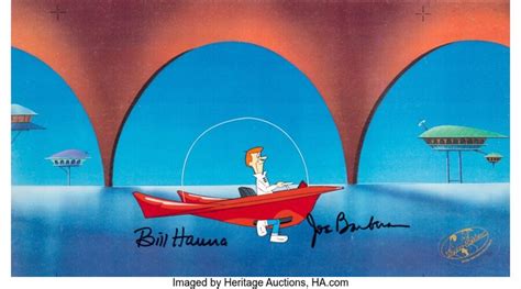 Jetsons The Movie George Jetson In His Flying Car Signed Production Cel