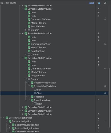 android jetpack compose list performance recomposition counts stack