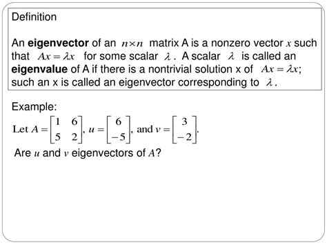 ppt 5 eigenvalues and eigenvectors powerpoint presentation free