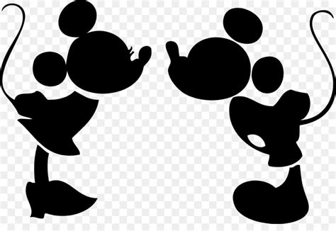 Mickey Mouse Minnie Mouse Epic Mickey Silhouette Drawing Kiss Png