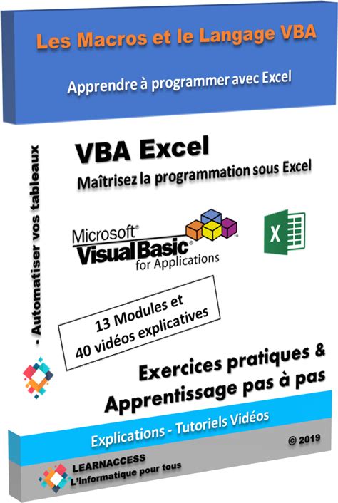formation apprendre le langage vba avec excel