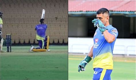 Ipl 2020 Ms Dhoni Smashes Five Huge Sixes During Csk Practice Session