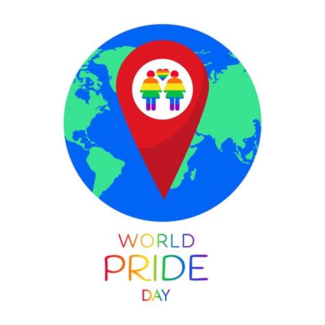 Pinho De Ponto Lgbt No Dia Mundial Do Orgulho Da Terra Vetor Premium