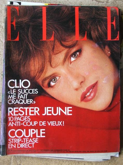 Clio Goldsmith Elle France 7 Nov 1983 Clio Goldsmith Marie