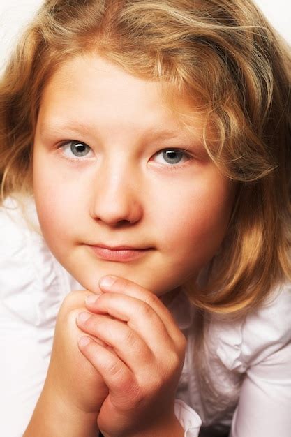 Premium Photo Pretty Seven Year Old Blond Girl