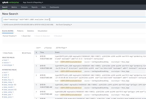 using splunk aws exasol db documentation