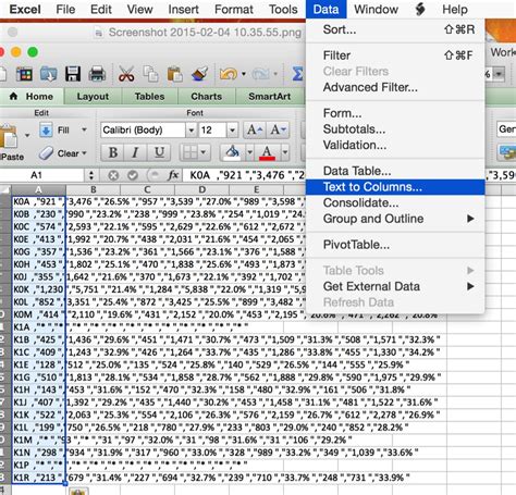 how to use “text to columns” in ms excel to reformat