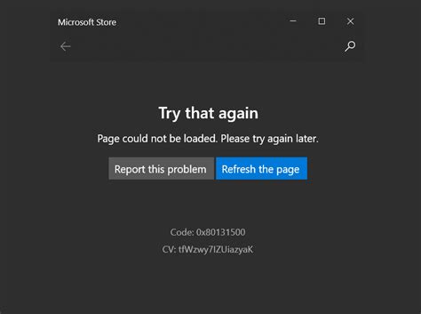 microsoft store code 0x80131500 in windows 10 version 1909 3 by