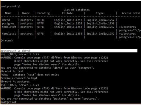 postgresql how to switch the database connection