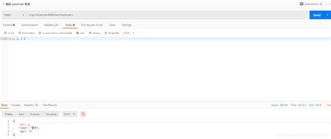 postman 测试各种类型入参传值 postman入参 雨落本无晴的博客 csdn博客