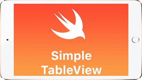 swift simple tableview tutorial youtube