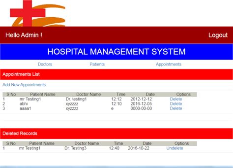 hospital management system php project the digi mart