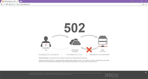 returns a 502 error when accessing with website