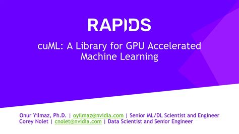 gtc silicon valley 2019 rapids cuml a library for gpu accelerated