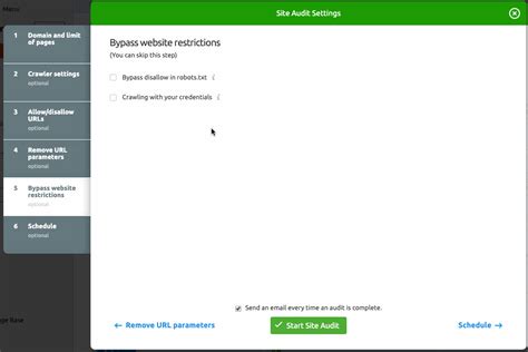 site audit new features for site migration semrush