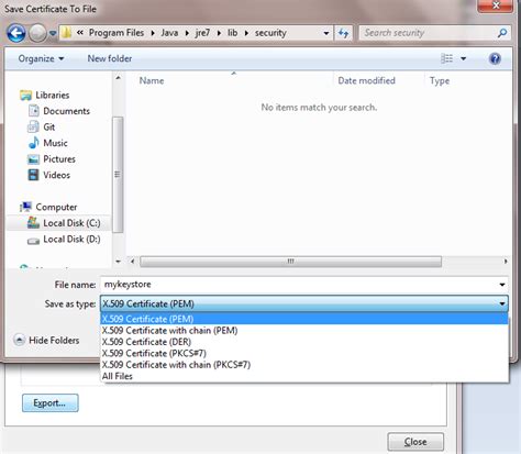 java nosuchalgorithmexception der keystore not available itecnote