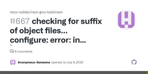 checking for suffix of object files configure error in `somepath