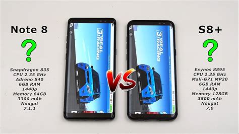 Samsung Note 8 Vs Galaxy S8 Plus Speed Test Snapdragon 835 Vs Exynos