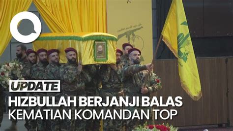 Momen Pemakaman Komandan Top Hizbullah Yang Tewas Diserang Israel