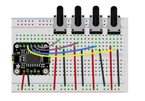 build control knob board with adc analog knobs on raspberry pi 400