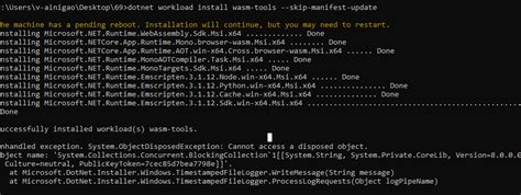 [netsdke2e][intermittent]with net8 preview 1 sdk installed unhandled