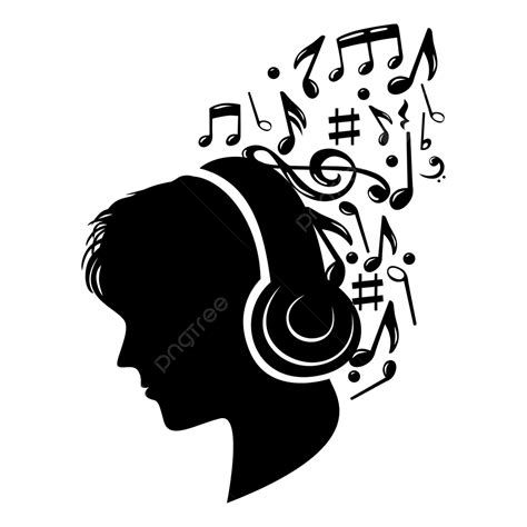 Gambar Pria Mendengarkan Musik Siluet Pria Perempuan Musik Png Dan
