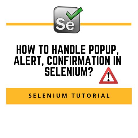 how to handle popup alert confirmation in selenium