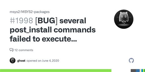 [bug] several post install commands failed to execute correctly · issue