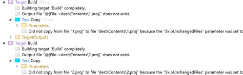 missing quotes in target outputs expression results in batching
