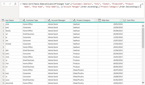 power bi sort multiple columns using table sort power