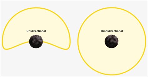 diagram of unidirectional and omnidirectional microphone free