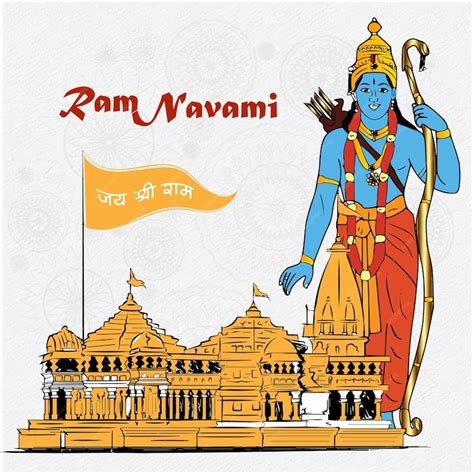 Premium Vector Happy Ram Navami Traditional Indian Festival