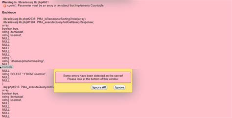 error in phpmyadmin after updating to php 7 2 0 stack overflow