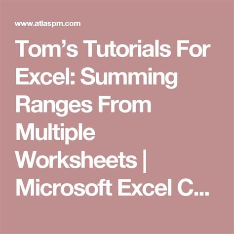 excel vba sum multiple sheets russell morri s