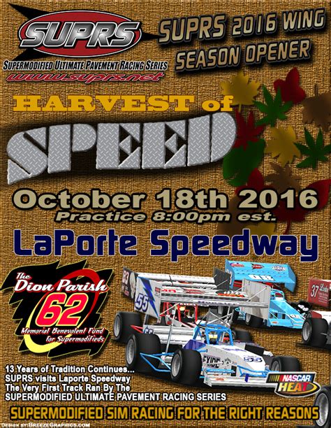suprs kicks off 13th season with harvest of speed october 18 suprs