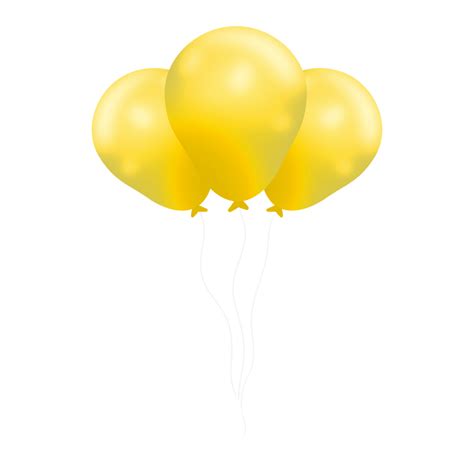 Realistic Yellow Balloons 40457032 Png