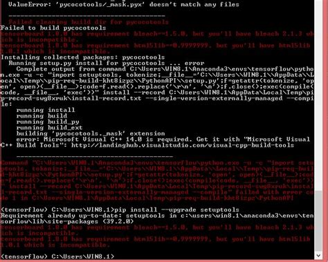 anaconda how to install the cocoapi package on windows required for